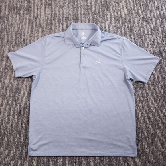 Rhoback | Shirts | Mens Rhoback Blue Striped Golf Performance Polo ...